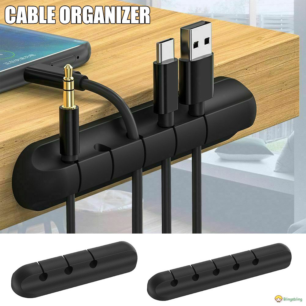 Wire storage clamp Cable Organizer Silicone USB Cable Winder Desktop ...