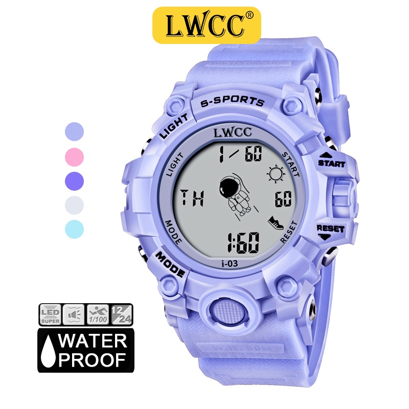 Lwcc ใหม่ นาฬิกาข้อมือดิจิทัลแฟชั่น กันน้ํา อเนกประสงค์ สําหรับทุกเพศ i ...