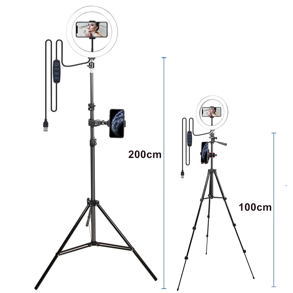 Led Light Ring Hoop To Make Tik Tok Tripod For Mobile With Lamp Youtube ...