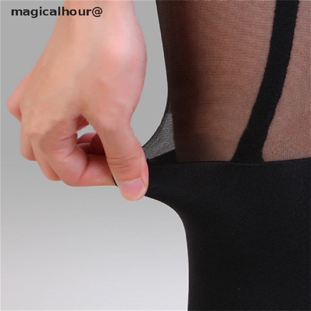 Magicalhour Fashion Women Girls Temptation Sheer Mock Suspender Tights