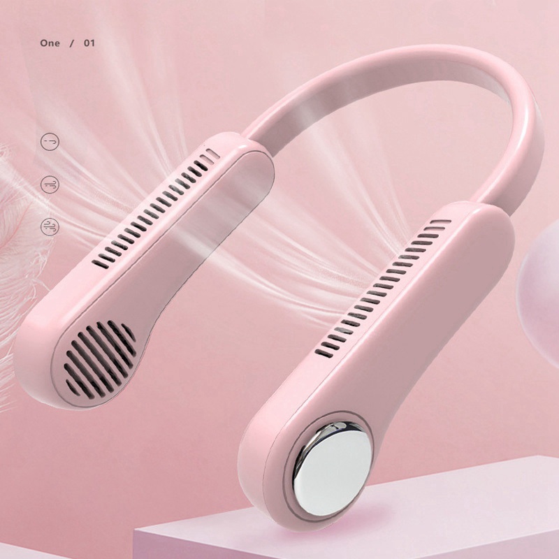 wBladeless Neck Fan USB Charging 3 Speeds Natural Wind Mode Angle ...