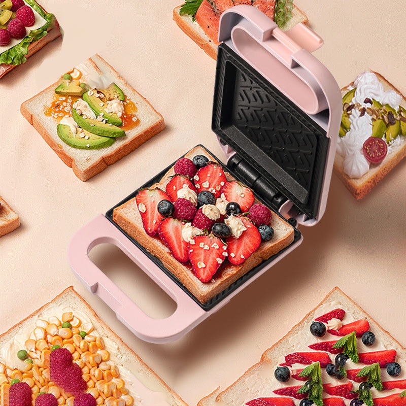 Mini Electric Double Layer Heating Waffle Maker Sandwich Bread Toaste ...