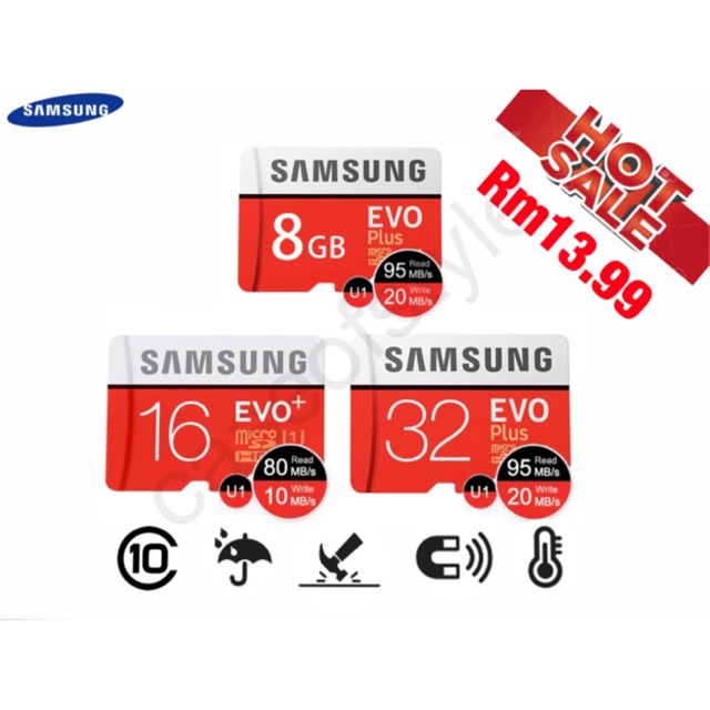 MEMORY CARD SAMSUNG SD CARD MICRO 8-16-32-64GB SUPER HIGH TRANSFER ...