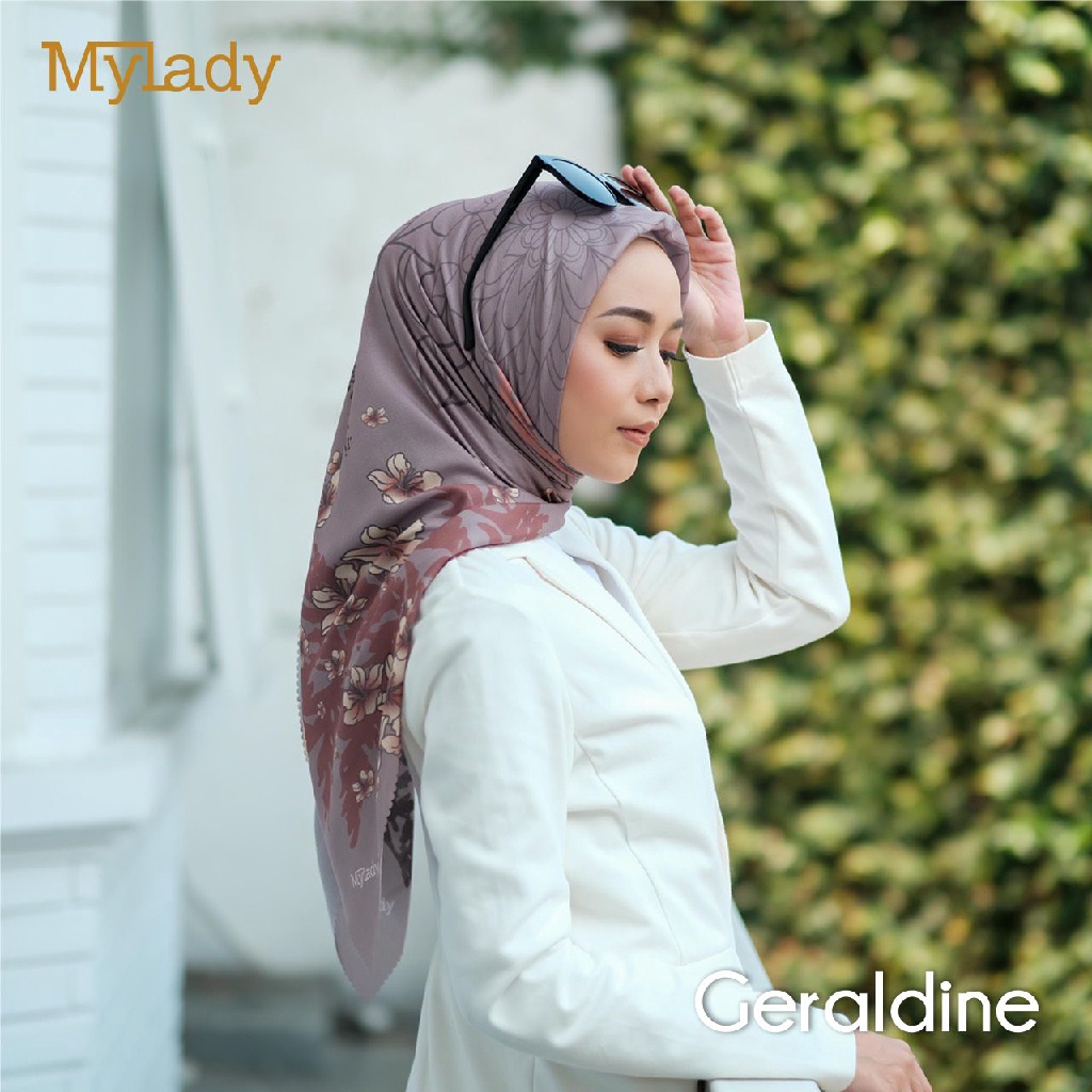 My LADY ORI SIGNATURE GERALDINE ฮิญาบคลุมผม ฮิญาบ Quadrilateral ลวดลาย ...