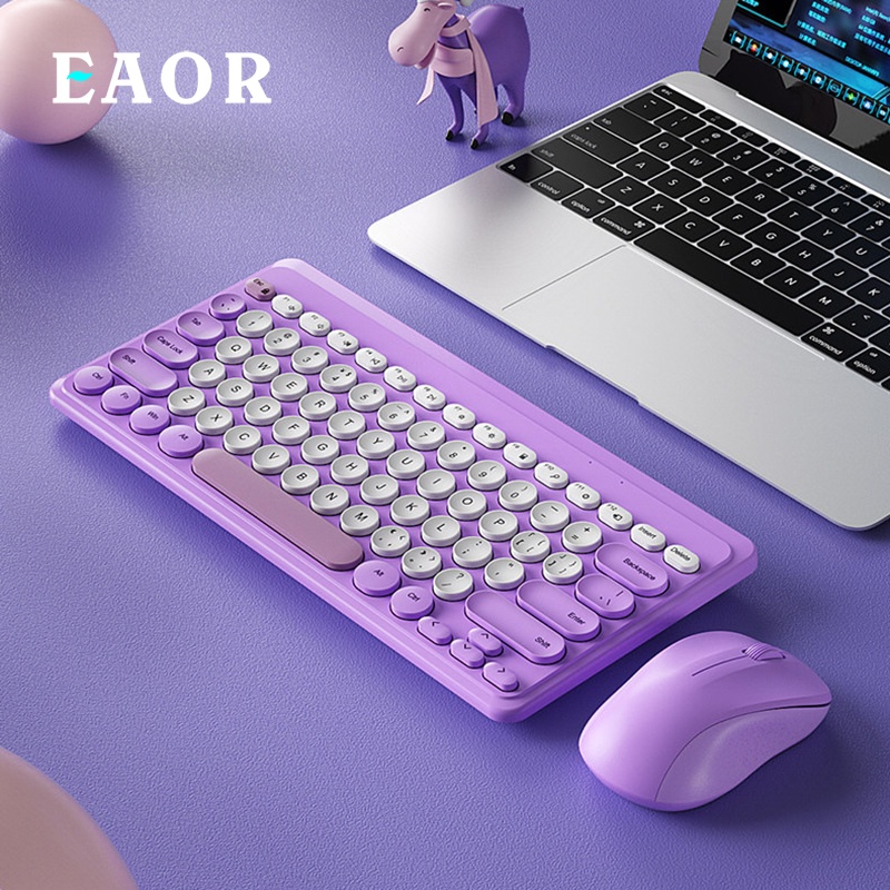 แป้นพิมพ์คอมพิวเตอร์ Eaor 2.4g Wireless Keyboard Mouse Set Mute Mini Wireless Computer Keyboard ...