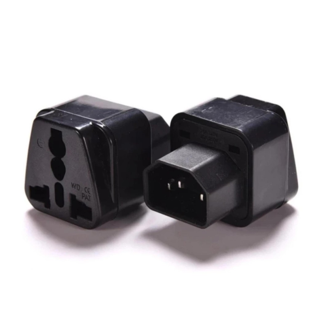 ADAPTER UPS/หัวแปลง ปลั๊กups IEC to 3 PIN ปลั๊กAPC แบบ 2รูเสียบ สีดำ ...