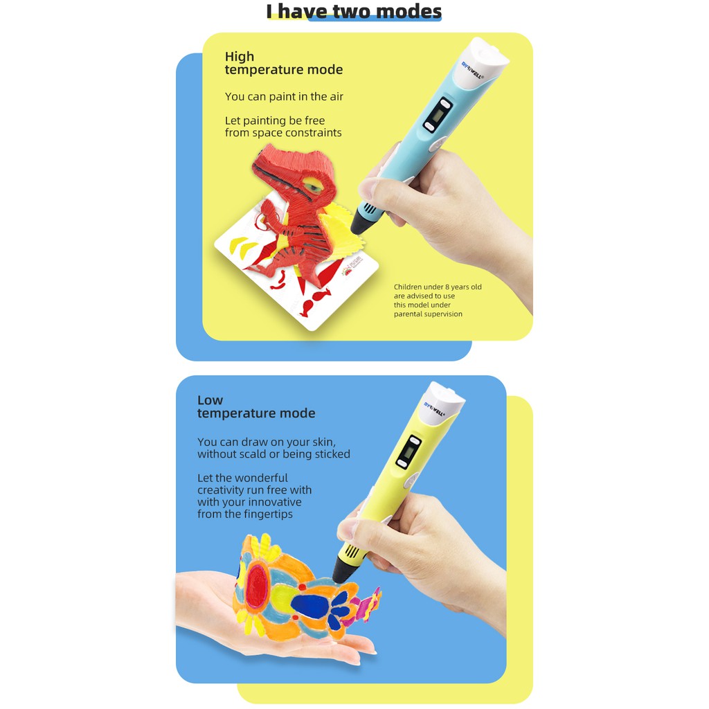 Myriwell wireless charging 3D pen Drawing Printer Pencil Printer Kit al ...