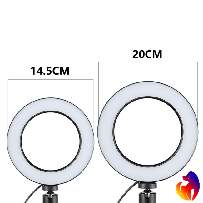 14.5/16/20cm Dimmable LED Ring Light Selfie Light Lamp Photo Camera ...