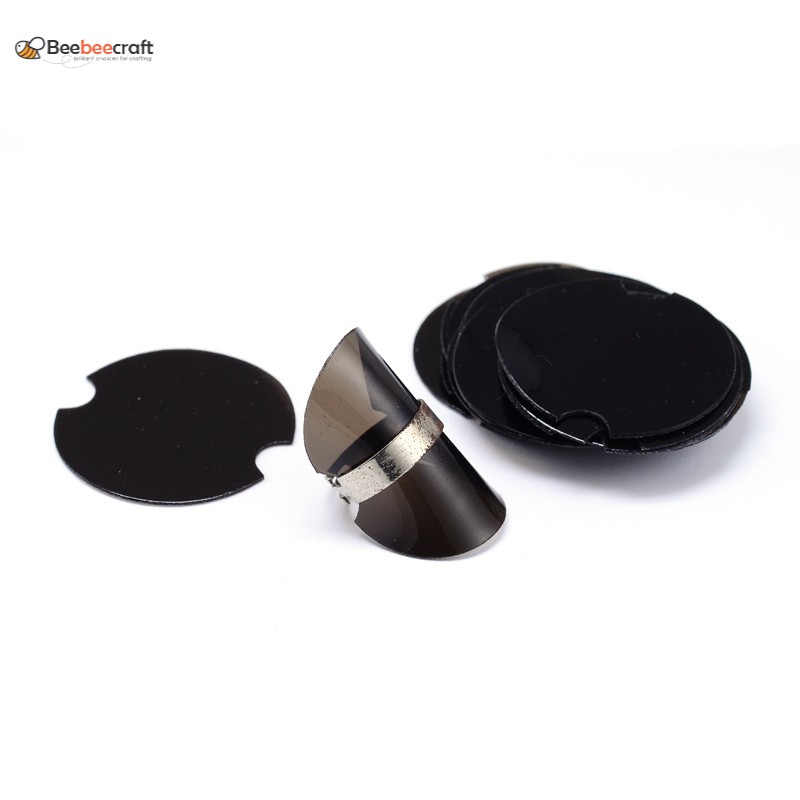Beebeecraft 1 Bag Disc Plastic Ring Displays Black 38.5x0.8mm 100pcsbag ...