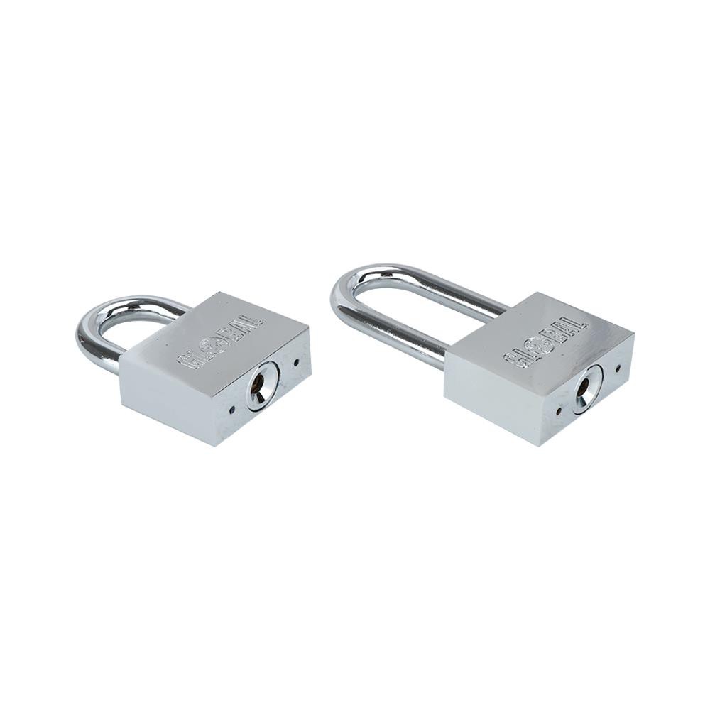กุญแจลูกปืน GLOBAL 50 MM แพ็ค2ชิ้น สีโครเมียม BEARING PADLOCK GLOBAL 50 ...