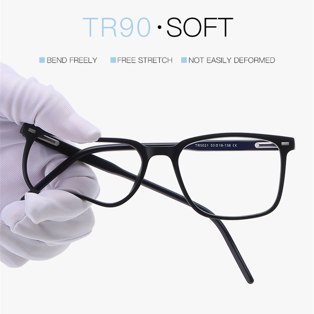 2022 Trending Blue Light Blocking Men39s Glasses Gaming TR90 Matte Black Anti Ray Eyeglasses ...