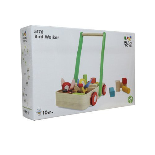 PlanToys ของเล่นไม้ Bird Walker รถเข็นไม้ เบิร์ด วอคเกอร์ รถไม้จับเดิน ...