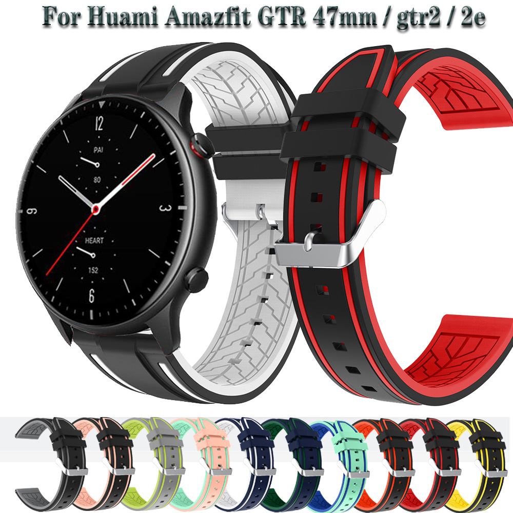 อะไหล่สายนาฬิกา แบบเข็มขัดซิลิโคน 22 มม. สำหรับ Huami Amazfit GTR 2 2E & GTR 47 มม. dL4d ...