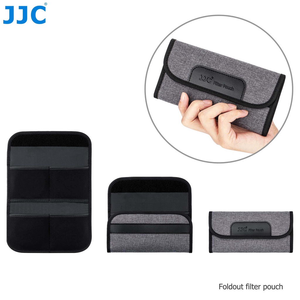 Jjc 4 Slots Camera Lens Filter Case Foldable Pouch Holder Storage Bag For Uv Cpl Nd Filter ...
