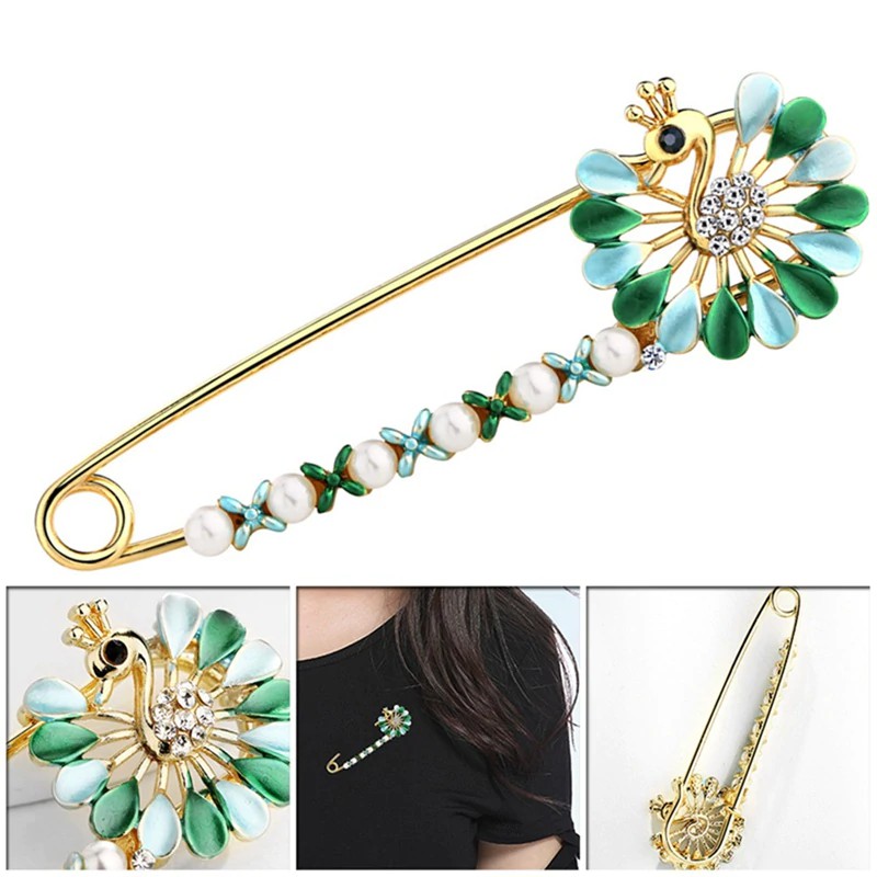 Pin เข็มกลัดรูปนกยูงสไตล์วินเทจสำหรับผู้หญิง - iris1.th - ThaiPick