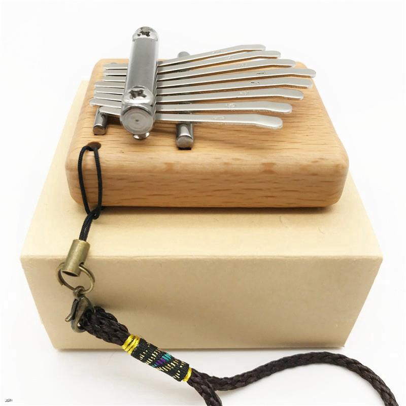 8 keys Kalimba mini Thumb Piano Acoustic Finger Music Instrument beech ...