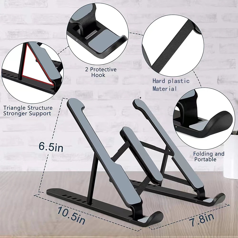 Foldable Laptop Stand Portable Notebook Support Base Holder Adjustable ...