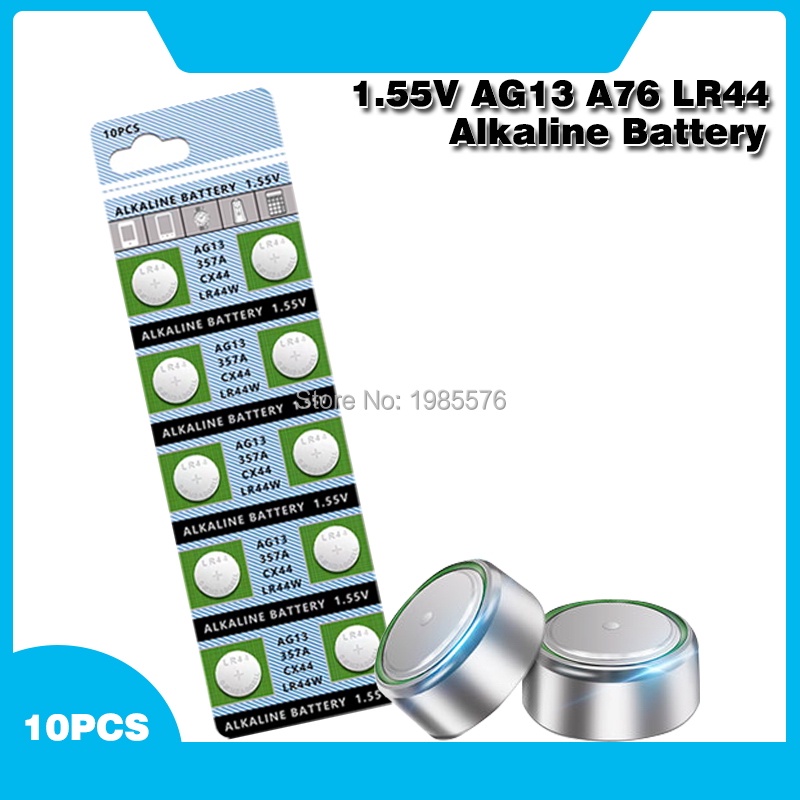 แบตเตอรี่10CS Button Battery 1.55V AG13 LR44 L1154 SR47 SG13 SR1154 S76 ...