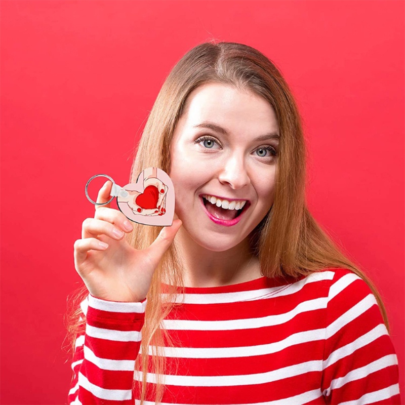 Cozy 32 Pcs/Set Sublimation Blank Keychains Thermal Transfer Key Chain ...