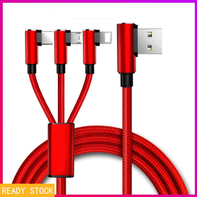 สายชาร์จUsb Type C 3 In 1 Iphone 90 องศาหลาย Android Usb - skyblue299.th - ThaiPick