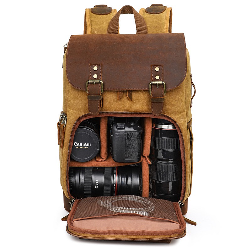☮☯Side Take Canon Nikon Sony Camera Bag Waterproof Canvas Retro SLR ...