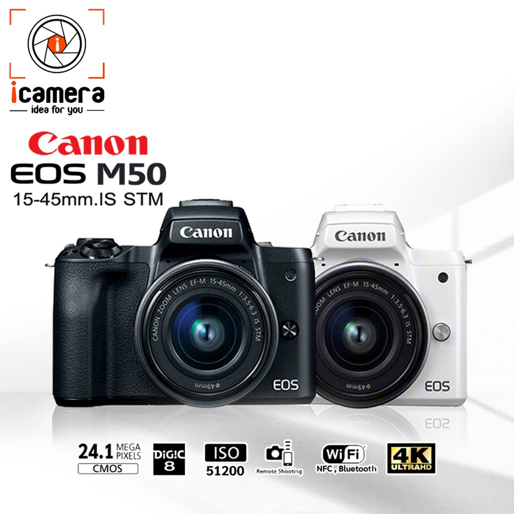 Canon Camera EOS M50 Kit 15-45 mm. IS STM เมนูภาษาไทย - รับประกันร้าน i ...