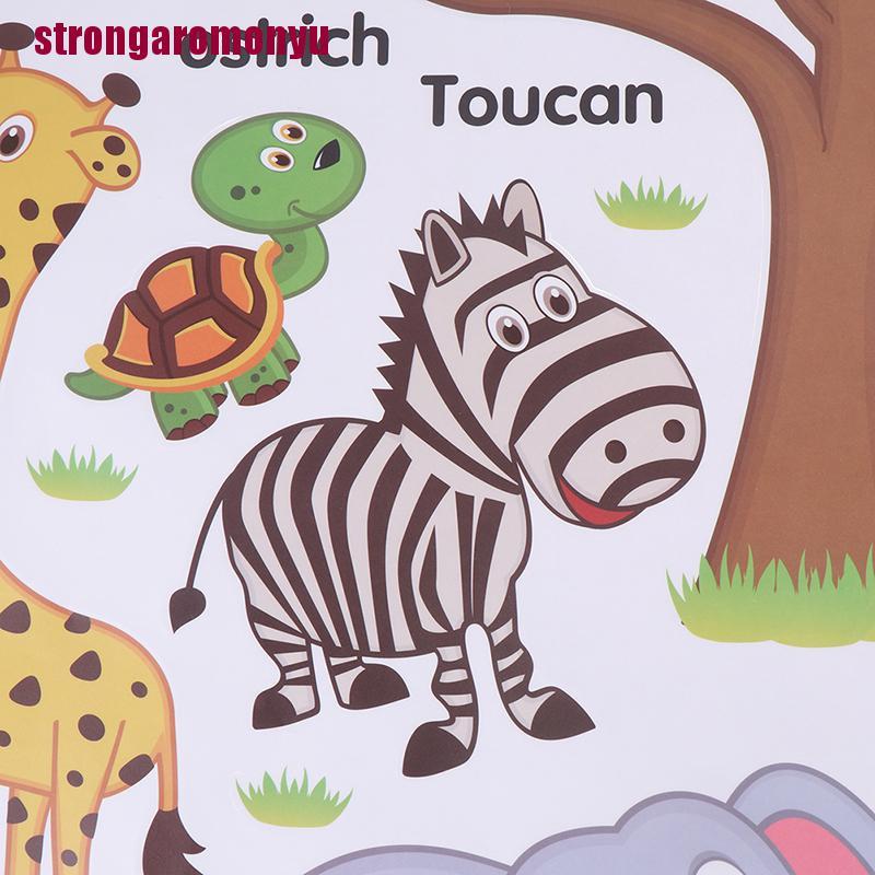 ( N979 ) สติ๊กเกอร์ลายสัตว์ภาษาอังกฤษแบบลอกออกได้สําหรับเด็ก ...