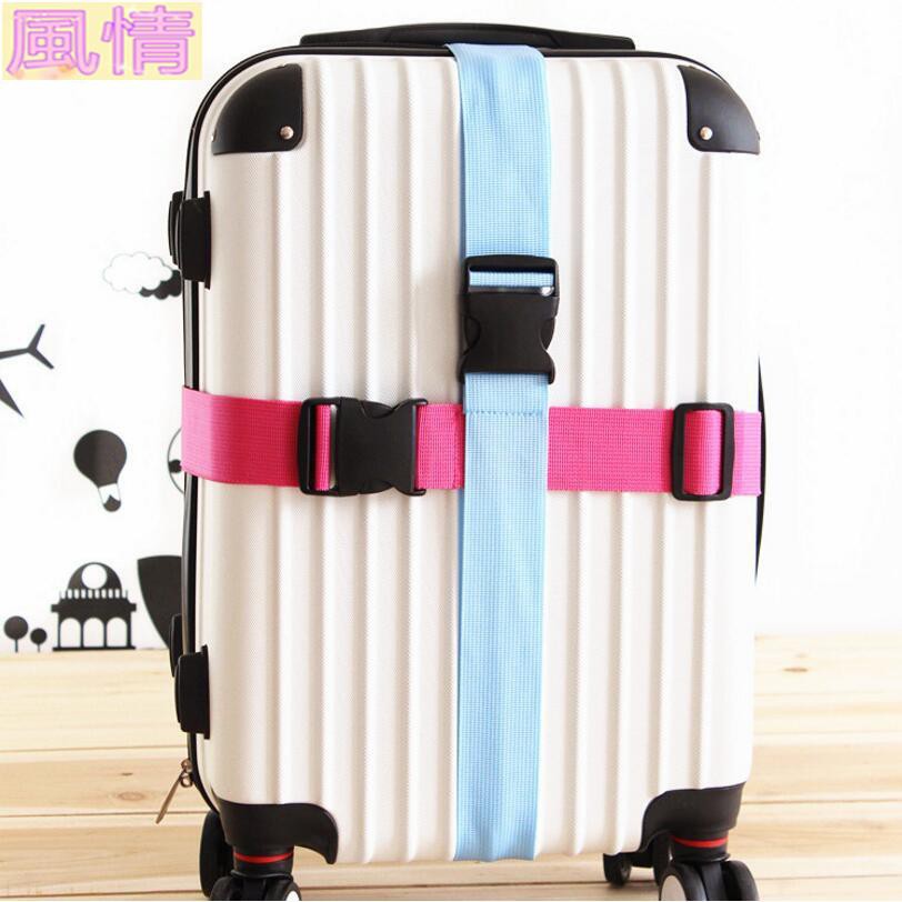 ( New ) สายเข็มขัดนิรภัยสีลูกกวาดสําหรับกระเป๋าเดินทาง - xiaopangzi03.th - ThaiPick