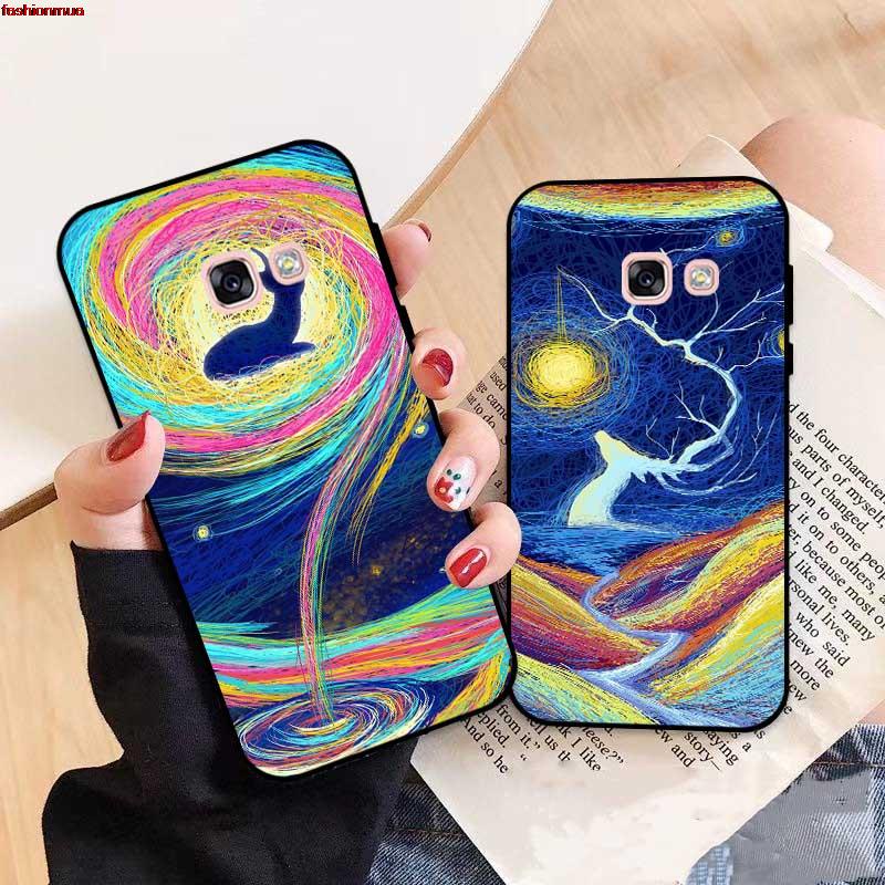 เคสมือถือซิลิโคนลายดาวสําหรับ Samsung A3 A5 A6 A7 A8 A9 A02 M02 A022f