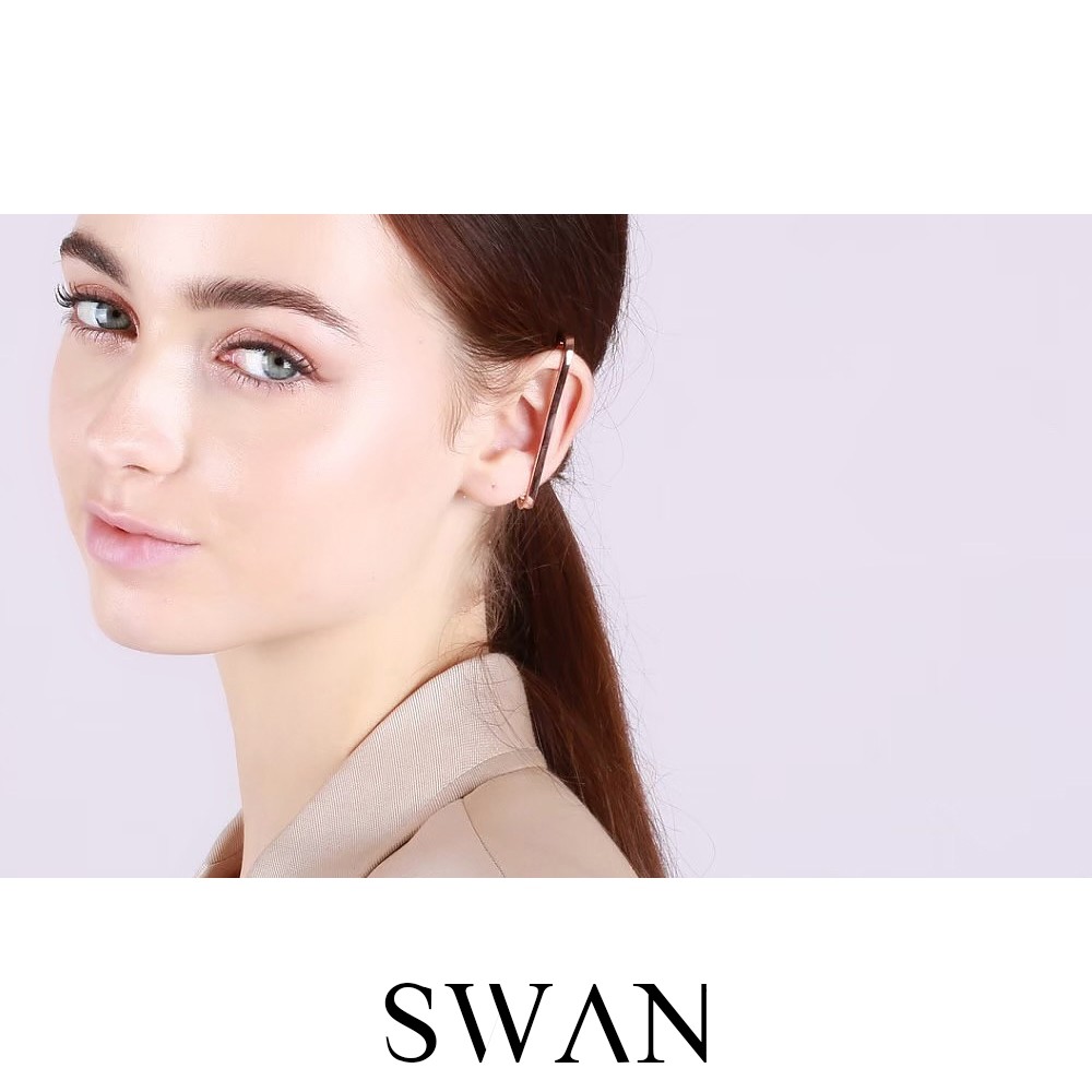 SWAN - Adna Plain Cuff ต่างหูเงินแท้ ต่างหูหนีบ ไม่ต้องเจาะ ต่างหูเงินเกลี้ยง - swanthailand ...