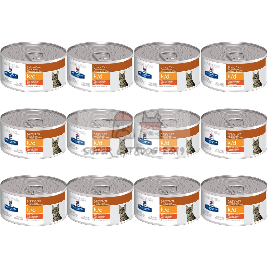( 6 กระป๋อง ) Hills kd cat อาหารกระป๋องสำหรับ แมวโรคไต 156 g - smart ...