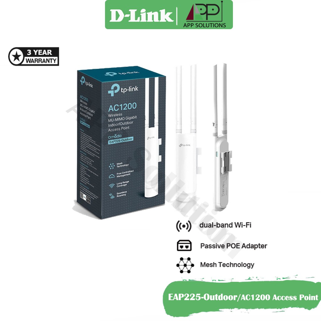 TP-LINK Access Point Outdoor AC1200อุปกรณ์กระจายสัญญาณ รุ่นEAP225 ...