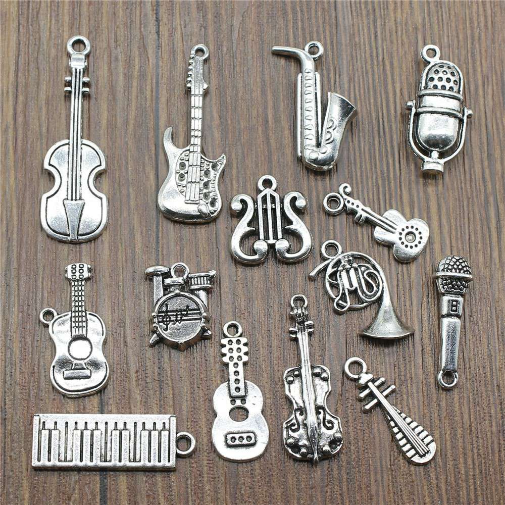 Musical Instrument Guitar Charms Diy Fashion Jewelry Accessories Parts ...
