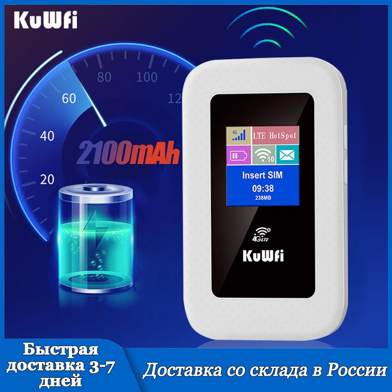 KuWFi Mobile WiFi Router Unlocked 150Mbps Smart Router 4G Sim Card ...