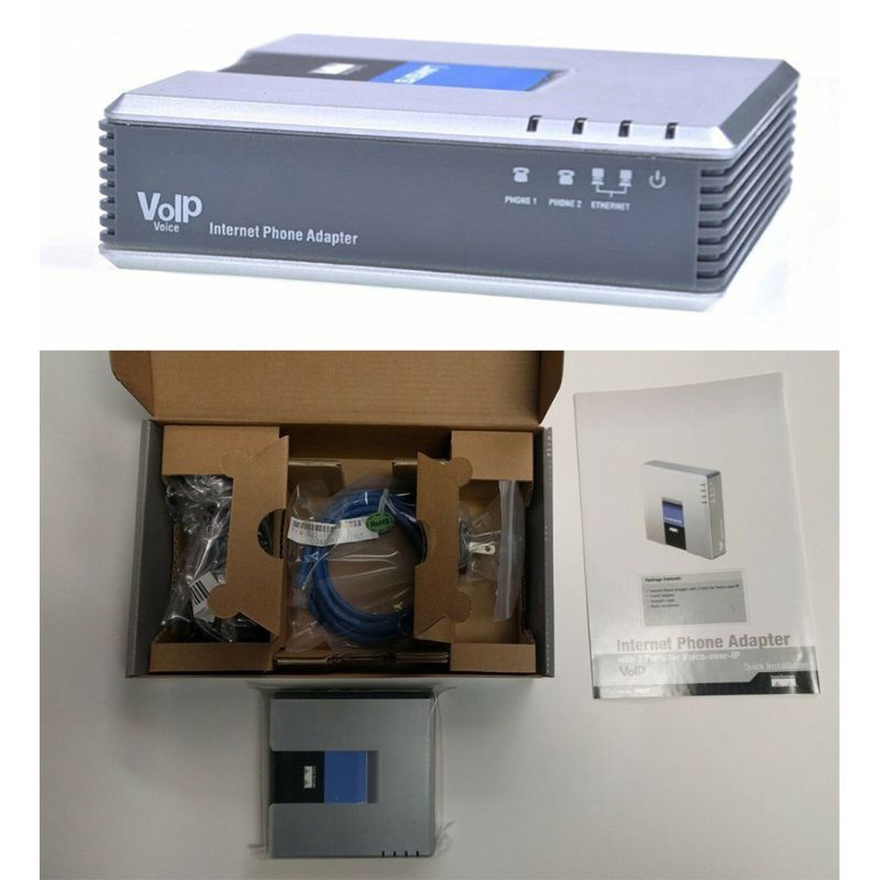 อะแดปเตอร์ VOIP Gateway 2 Ports SIP V 2 Protocol Internet Phone Voice ...