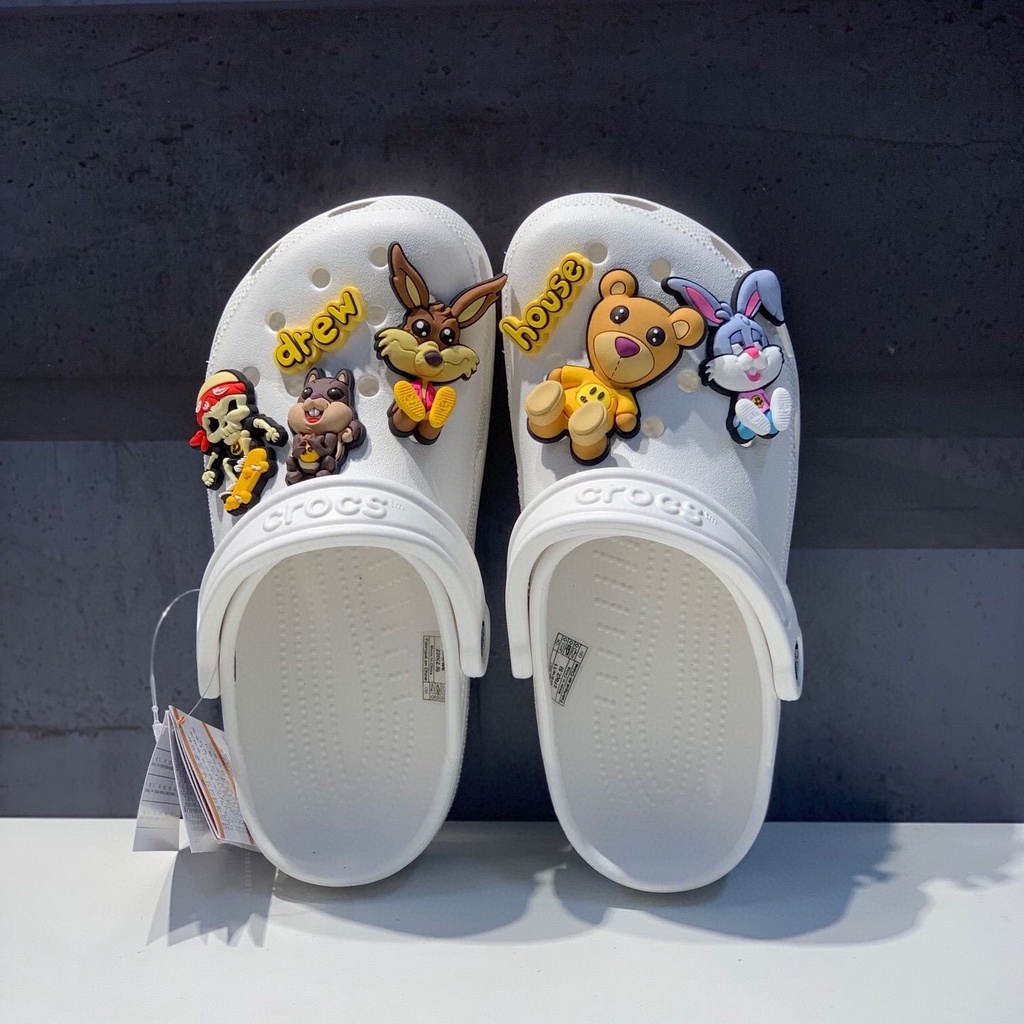 Drew House Crocs joint badge purple hole shoes JUSTIN BIEBER WITH DREW ...