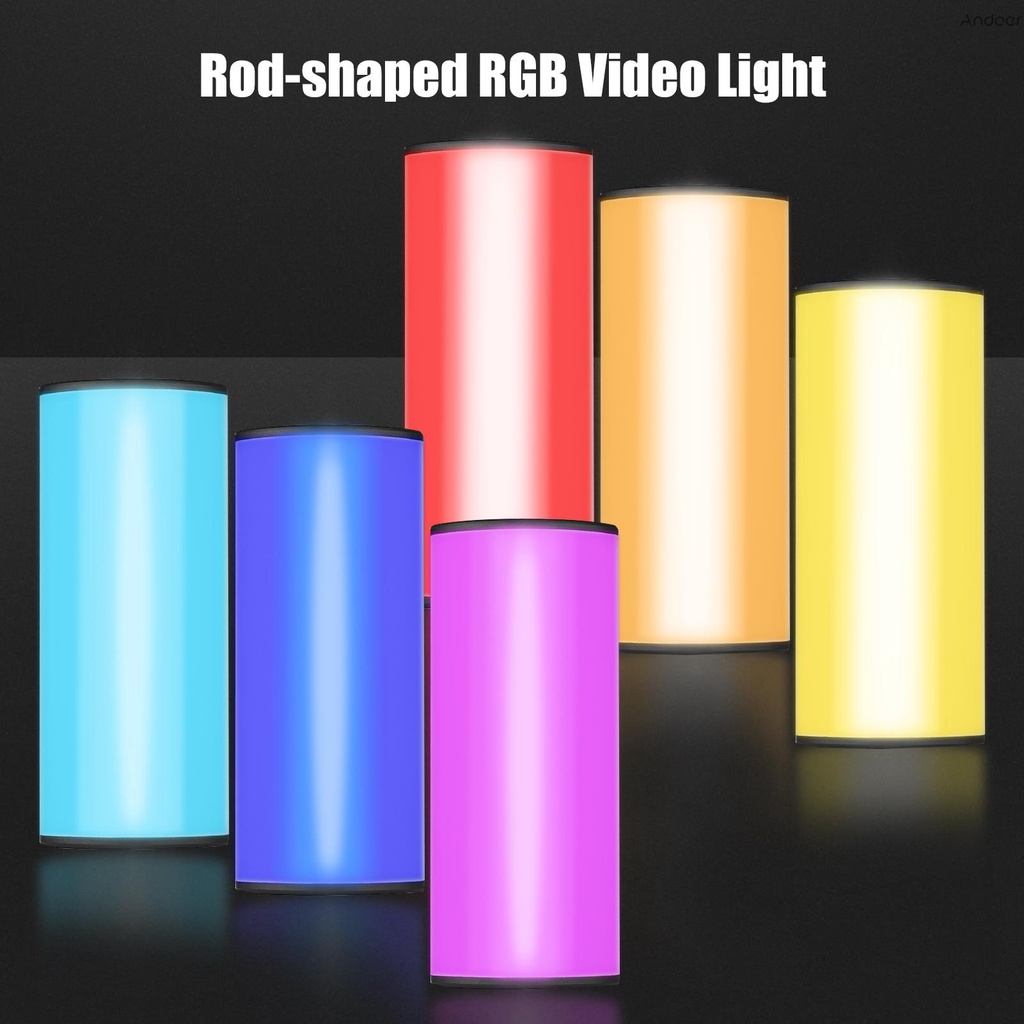 ANTH Andoer W100RGB ไฟเติมแสงวิดีโอ LED RGB 2500K-9000K หรี่แสงได้ 20 เอฟเฟคไฟ CRI95 หน้าจอ LCD ...