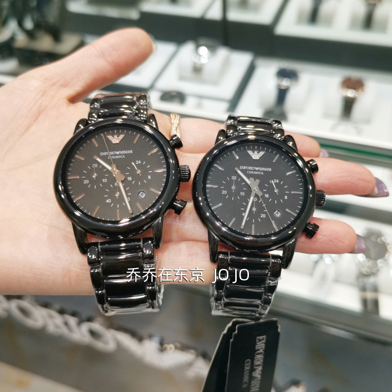 Armani นาฬิกาผู้ชายเซรามิกสามตาแฟชั่นนาฬิกาควอทซ์กันน้ำนาฬิกาผู้ชาย ...