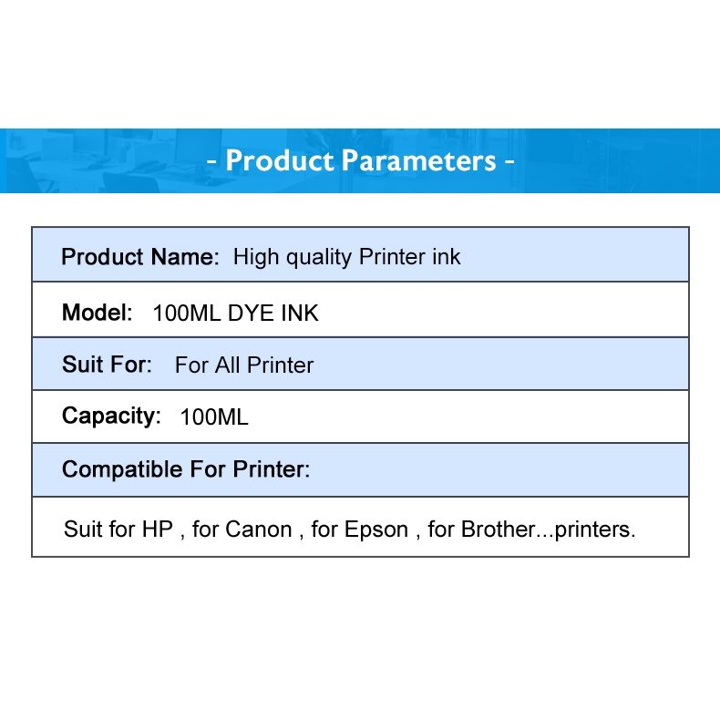 Toney King 100ml Printer Dye Refill Ink Kit For Canon PG 545 Pixma ...