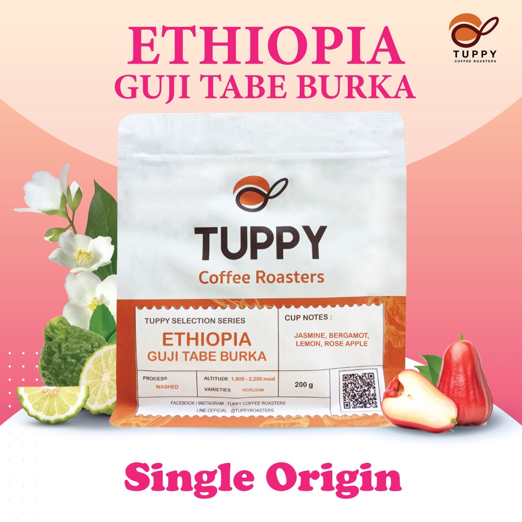 TUPPY COFFEE เมล็ดกาแฟคั่ว Ethiopia Guji Tabe Burka (Single Origin) 200 g - tuppycoffee.roasters ...