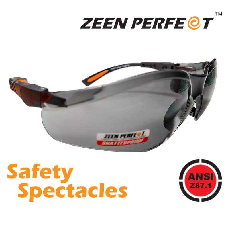 แว่นตาเซฟตี้ ZEEN PERFECT SAFETY GLASSES UV400 กันลม กันฝุ่นงานก่อสร้าง มาตราฐาน ANSI Z87.1 USA ...