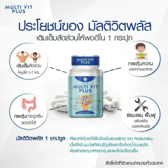 ส่งฟรี!!!MULTIVIT PLUS มัลติวิตพลัส+ฟรีของแถม - eiimp - ThaiPick