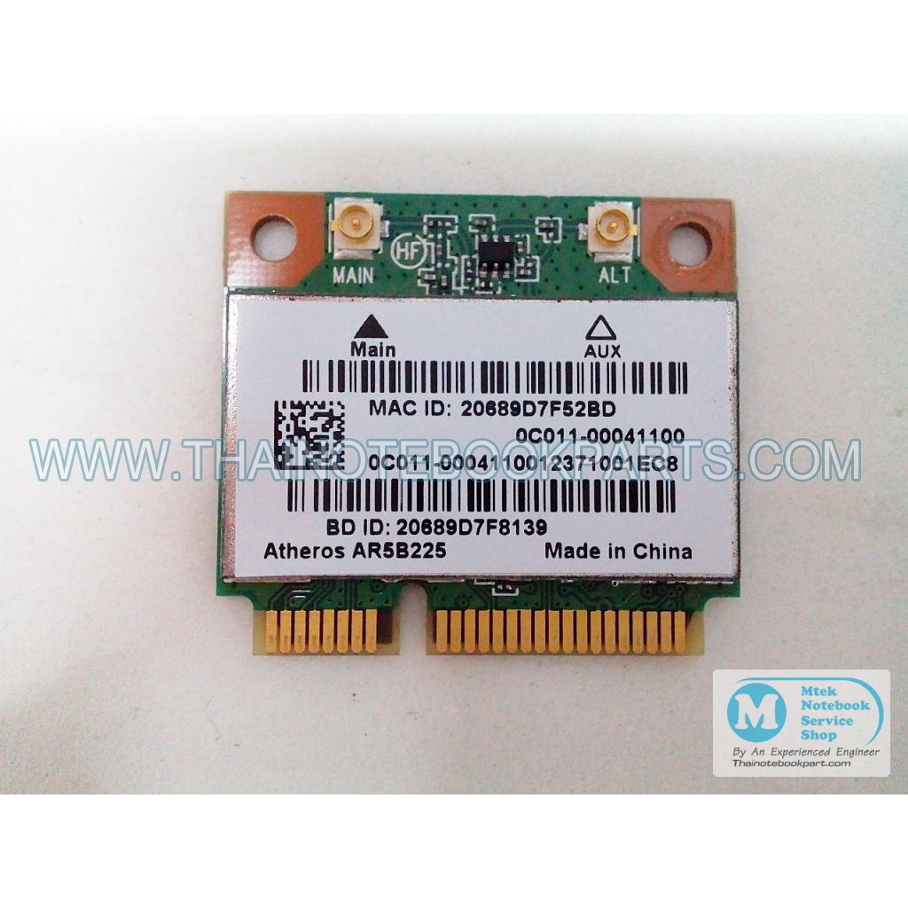 ไวเลสโน๊ตบุ๊ค ASUS A45V A45VD Atheros AR5B225 Wireless Card (สินค้ามือ ...