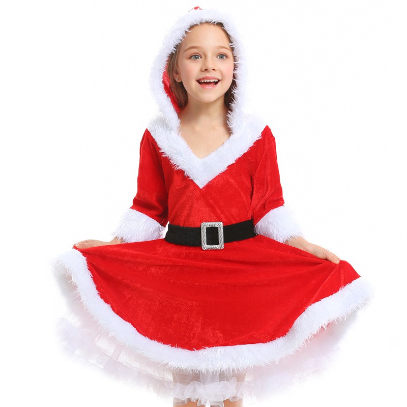 Christmas costume adult child parent-child costume Christmas girl cos ...