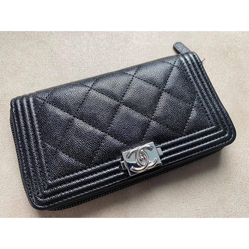 Chanel medium zippy wallet caviar black งานหายาก - nailsecret - ThaiPick