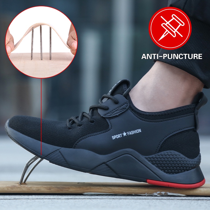 Indestructible Man Safety Shoes Light Non-Slip Work Sneakers Breathable ...