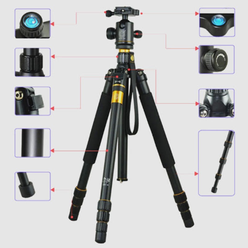 QZSD Q999 Pro Diamond Edition ขาตั้งกล้อง 2 in 1 Tripod amp Monopod For ...