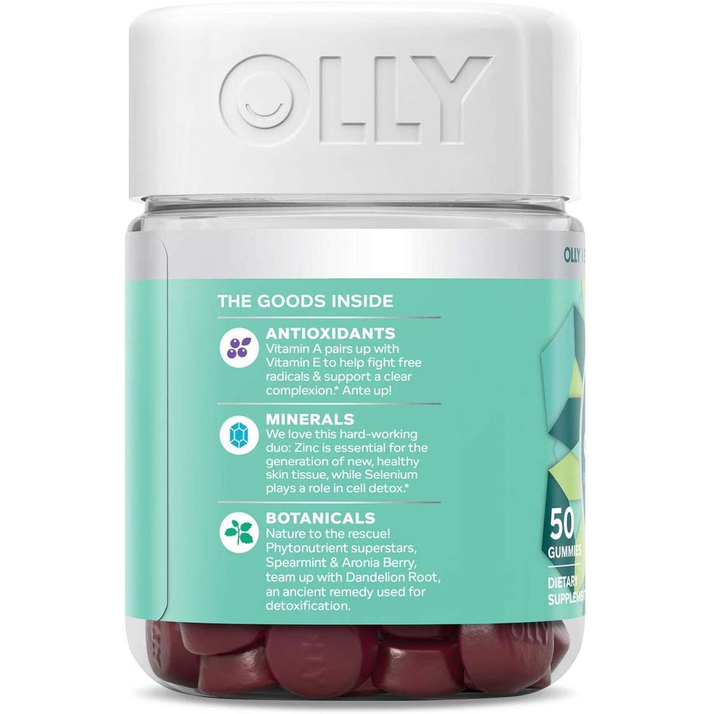 OLLY Flawless Complexion Gummy, 25 Day Supply (50 Count), Berry Fresh ...