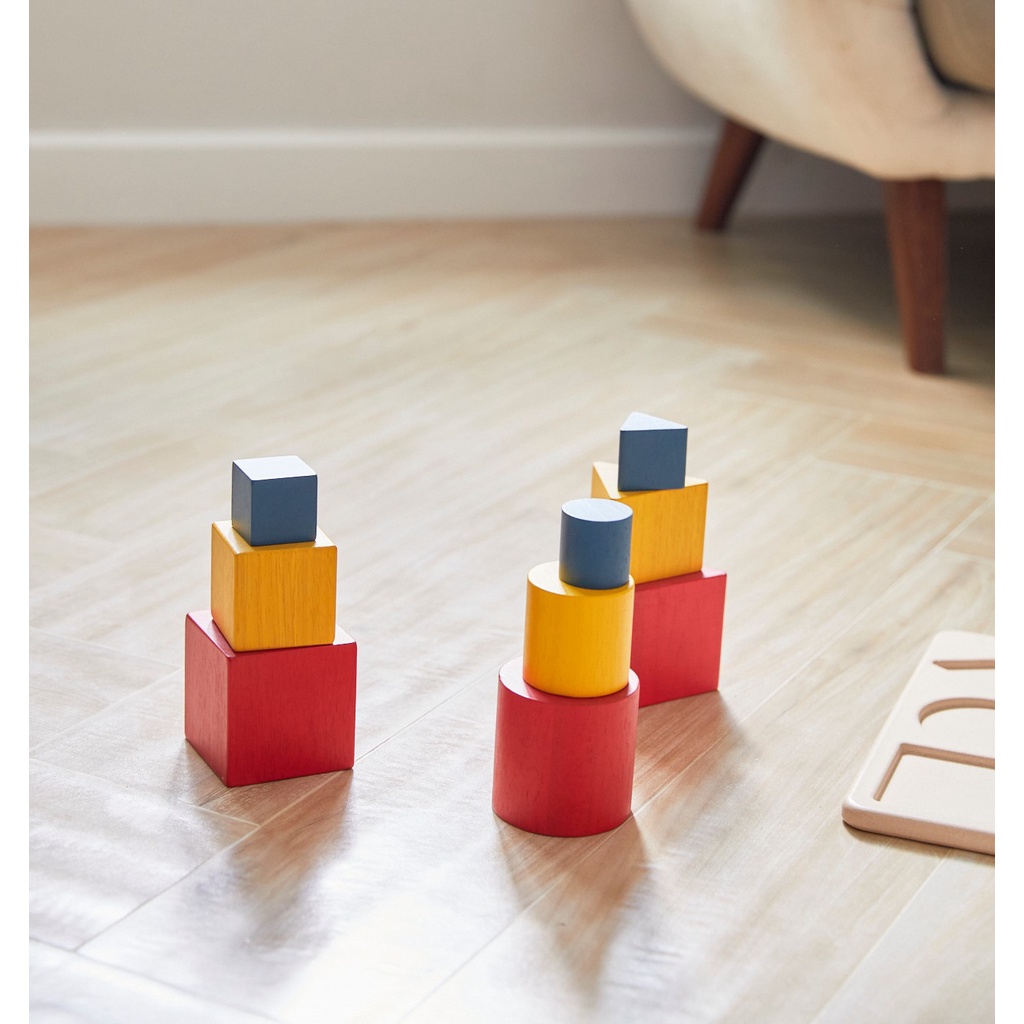 PlanToys Nesting Puzzle-Unit Plus ของเล่นเพื่อการศึกษาและการเรียนรู้ สำหรับเด็ก 18 เดือนขึ้นไป ...