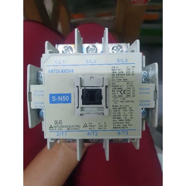แมกเนติก คอนแทกเตอร์(MAGNETIC CONTACTOR) sn50 รุ่น SN-50 24vac 110vac ...